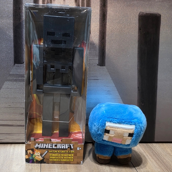 Mattel | Toys | Mattel Minecraft Wither Skeleton And Blue Sheep Figures ...